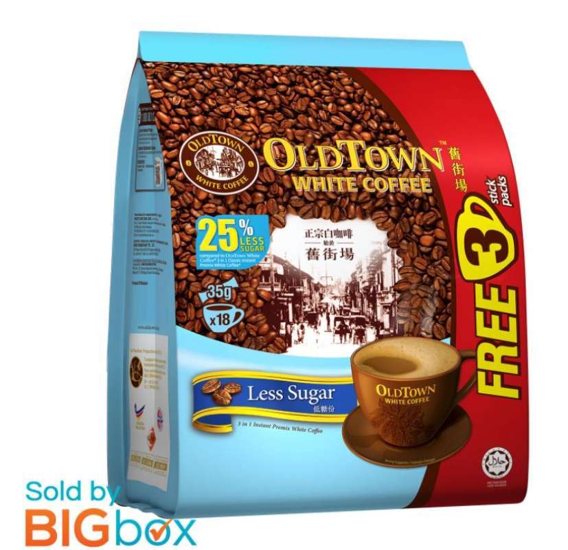 Jual Malaysia OLDTOWN White Coffee 3in1 525g (35g x 15s) - Less Sugar - 2901258 di Seller ...