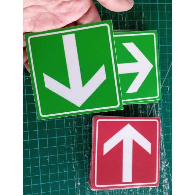 Jual Stiker Arah Panah - Tanda Naik Turun Tangga / Lift - Hijau Di ...