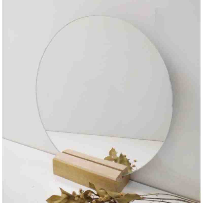 Jual Kaca Cermin Bulat Lingkaran + Penyangga/Tatakan Aesthetic Diameter ...