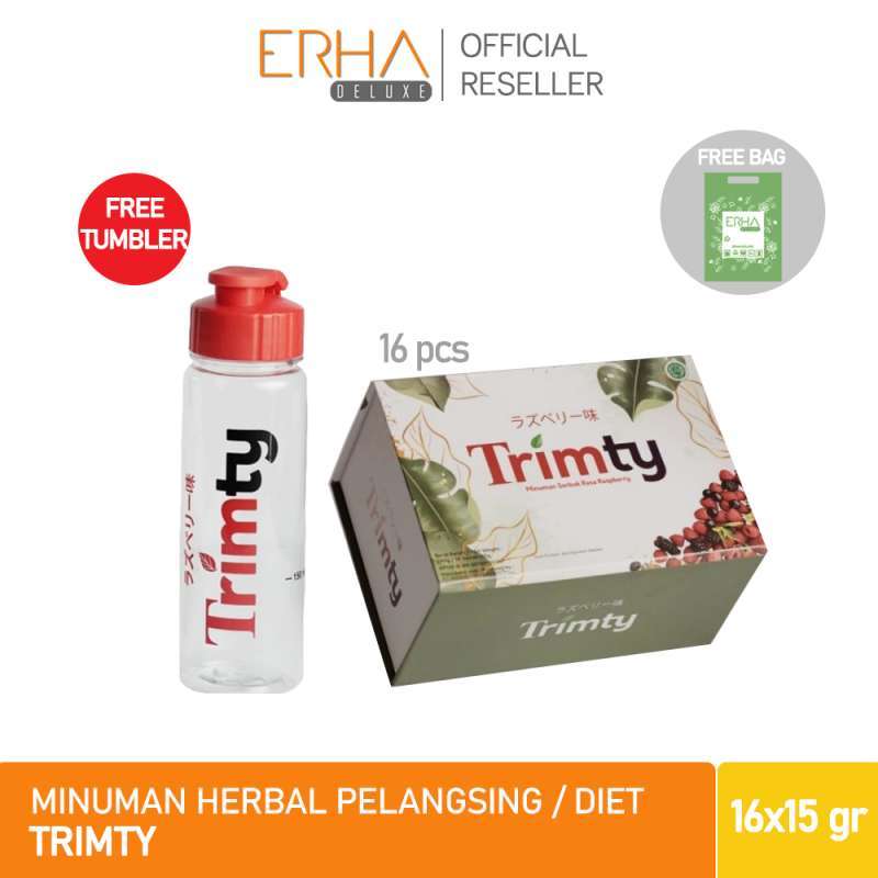 Jual Minuman Pelangsing TRIMTY Fiber Herbal Diet Sehat 16 Pcs Terbukti ...