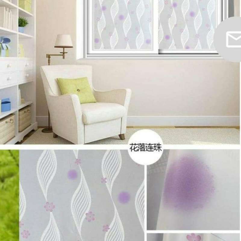 Jual STICKER KACA / STIKER KACA UKURAN 45 CM X 1 METER MOTIF GELOMBANG ...