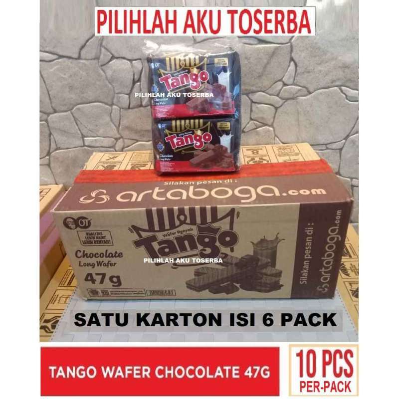 Jual Tango Wafer CHOCOLATE 47 gr - ( HARGA 1 KARTON ISI 6 PACK x 10 ...