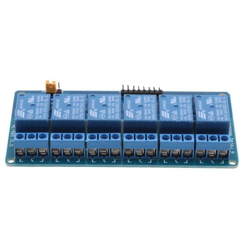 Promo 5V 6-Channel Relay Module Relay Expansion Board with Optocoupler ...