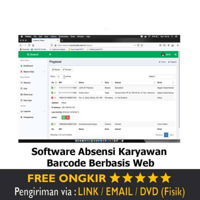 Promo Software Absensi Karyawan Barcode Berbasis Web Terbaru Diskon 52% ...