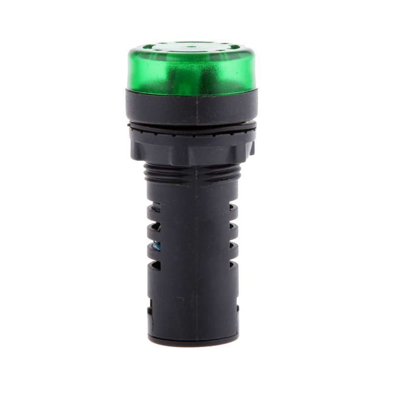 Jual AC DC 12V 22mm Green LED Flash Alarm Indicator Signal Light Lamp ...