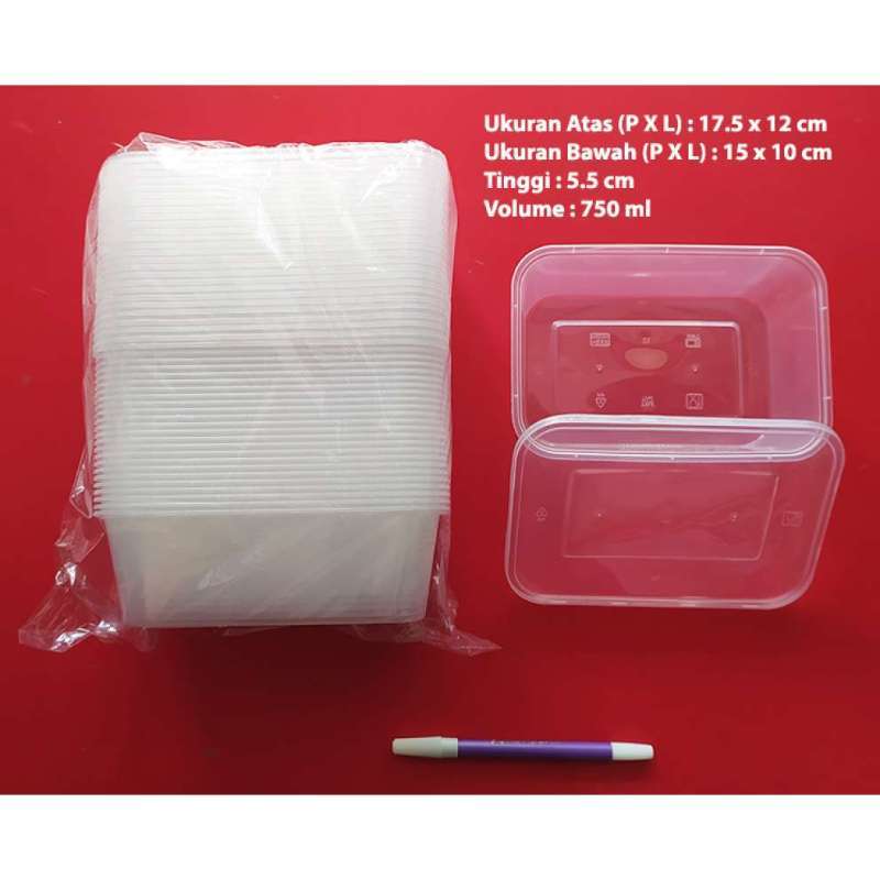 Promo Food Container / Kotak Makan Plastik Persegi Panjang / Box ...