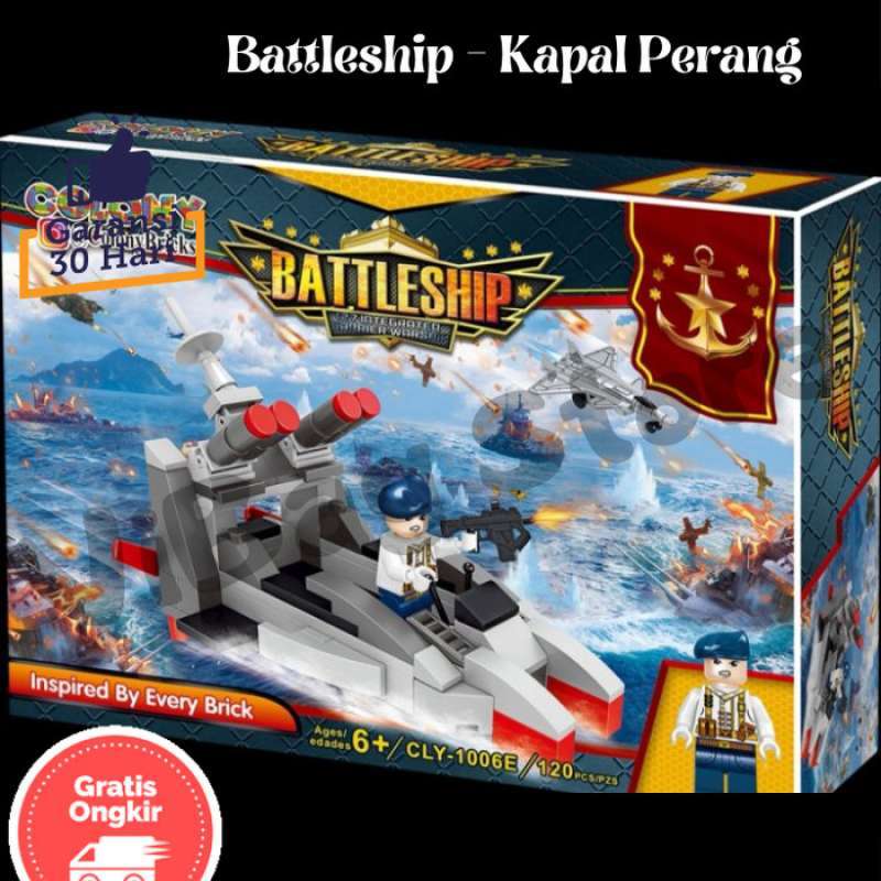 Jual Bricks Block Battleship Balok Blok Tumpuk Building Mainan Anak ...