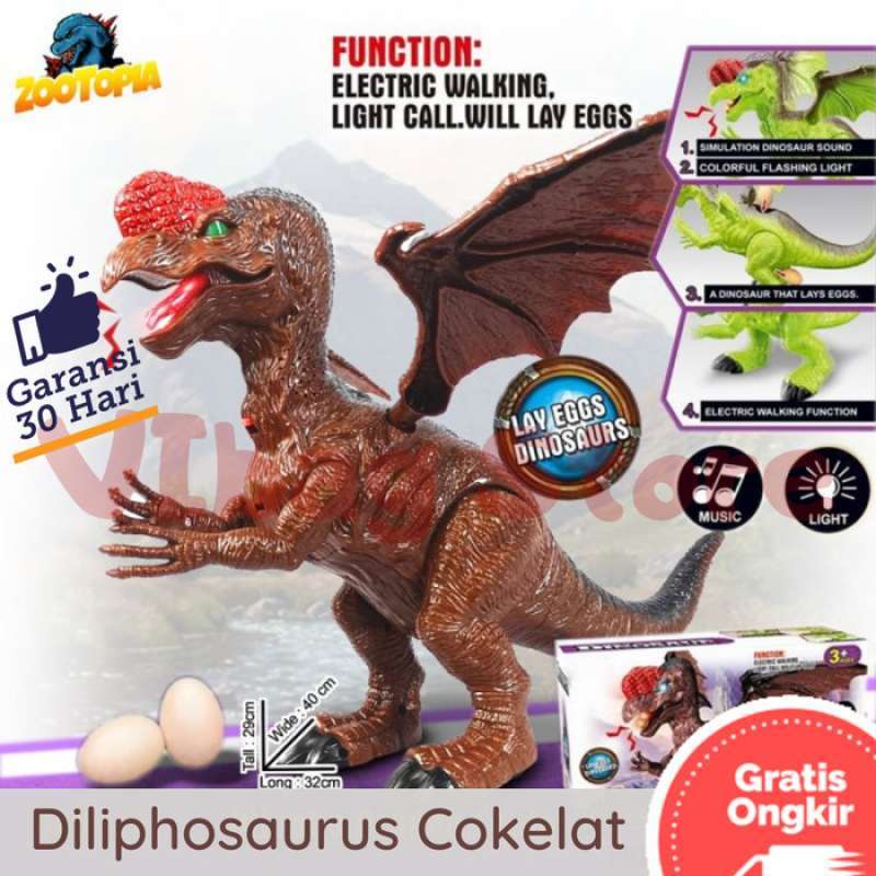 Jual Mainan Anak Dino Diliphosaurus Sayap Dinosaurus Hewan Purba ...