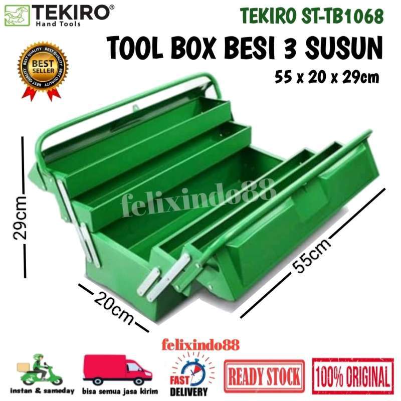Promo Tekiro 3 Susun Tool Box - Hijau [Besi/ Japanese Industrial ...