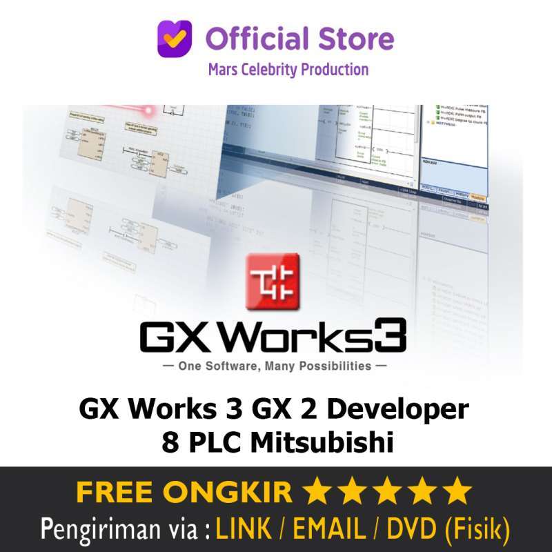 Jual Software Gx Works 3 Gx 2 Developer 8 Plc Mitsubishi Gt Designer 3 Gt Simulator 3 Di Seller ...