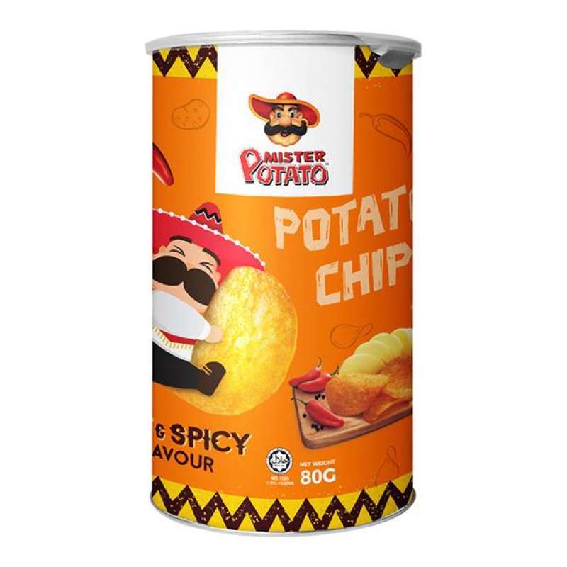 Jual (pak Potato) Pak Potato Chubby Botol Potato Chips-pedas (80g) Di ...