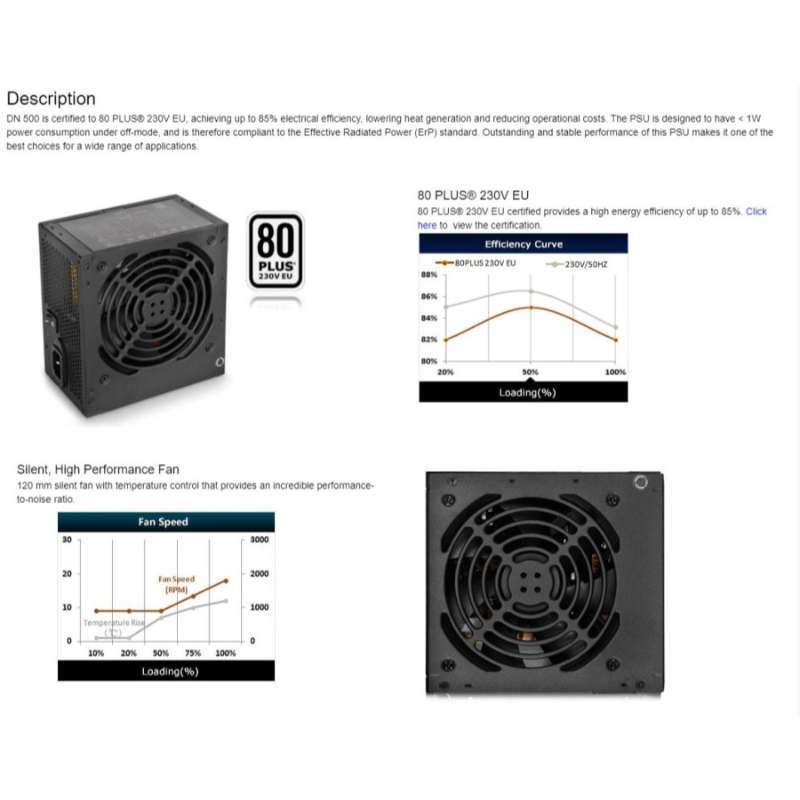 Jual Power Supply (psu) Deepcool Dn500 |500w|80+ Di Seller Toko Fresco ...
