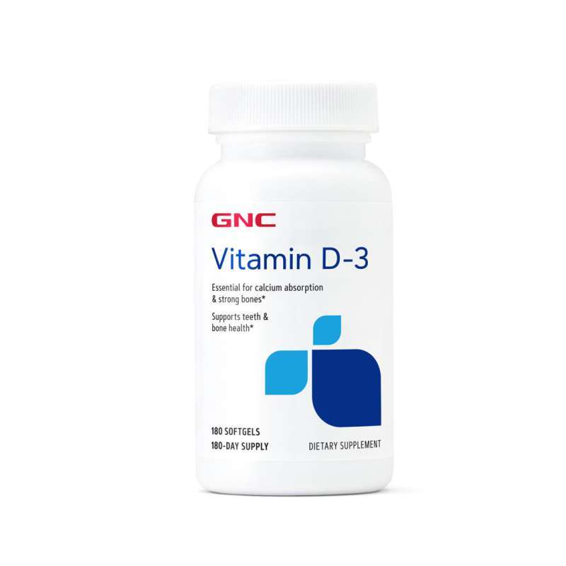 Jual GNC 1000IU Vitamin Vit D-3 - Kalsium Kepadatan Tulang Kuat [180 ...
