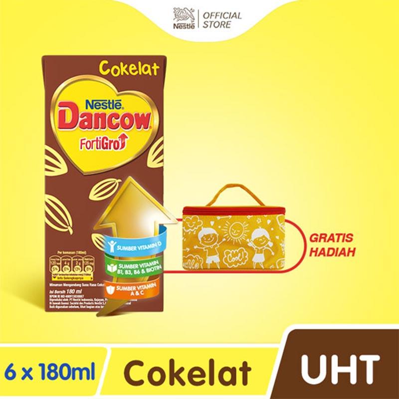 Jual DANCOW Fortigro Susu UHT Coklat Usia Sekolah Susu Anak [6x180mL ...