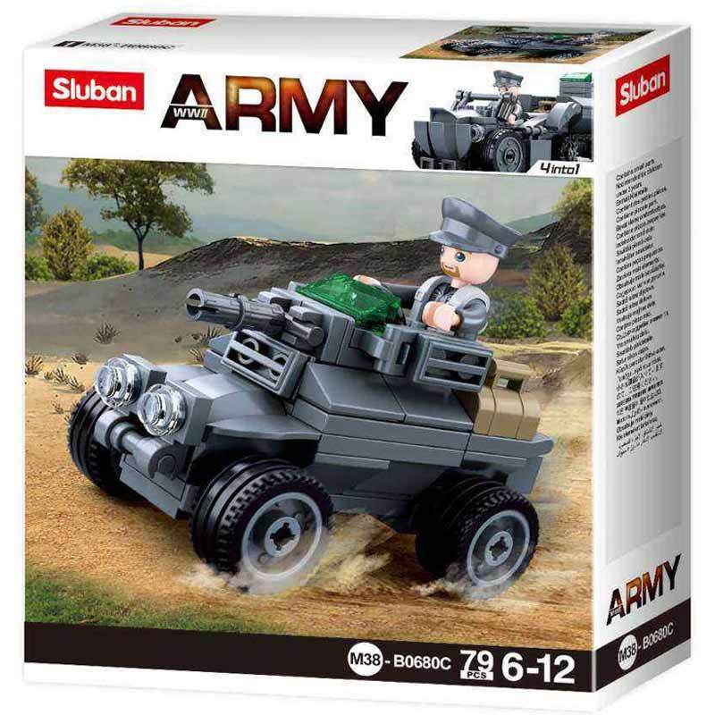 Jual Lego Sluban WW II Army Armored Car M38-B0680C di Seller Dino Mart ...