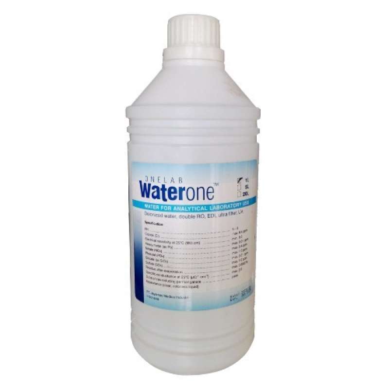 Promo [ COD] Onemed Water One 1 Liter Waterone Aquades Aquabidest Aquademin 1L Diskon 42% di ...