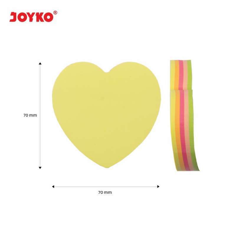 Jual Joyko Sticky Notes Heart Shape / Kertas Tempel Joyko Bentuk Hati ...