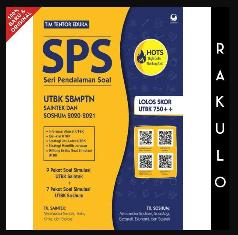 Jual Buku Seri Pendalaman Soal SBMPTN Saintek dan Soshum 2020 - 2021 b di Seller Rakulo ...