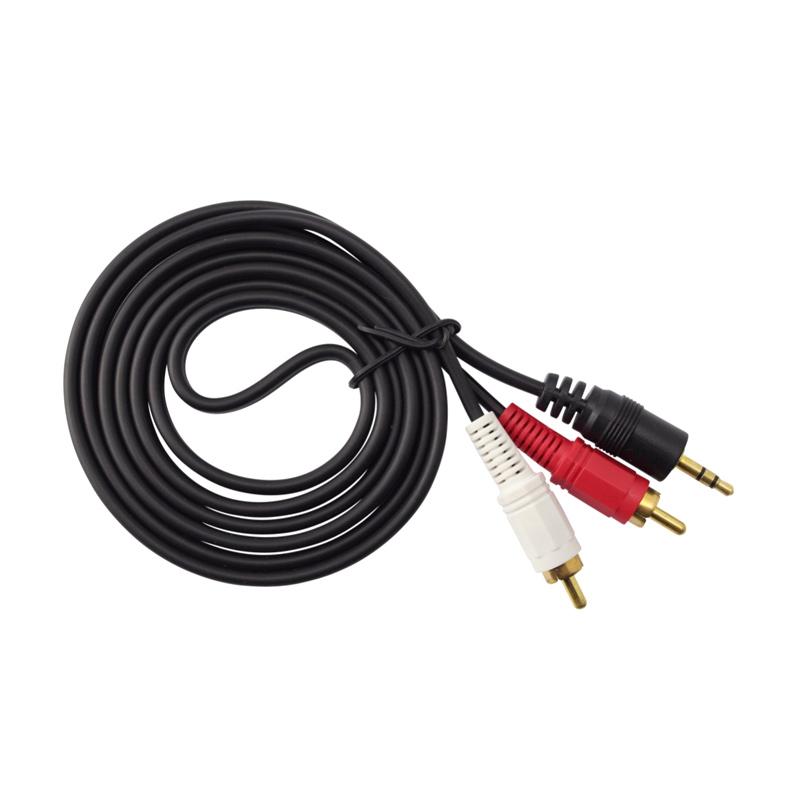 Promo Kabel RCA 10m 1-2 Jack 3.5mm utk speker - Audio aux Cable 10 ...