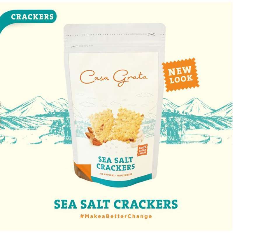 Jual Casa Grata- Sea Salt Crackers / Biskuit rasa Garam Laut di Seller ...