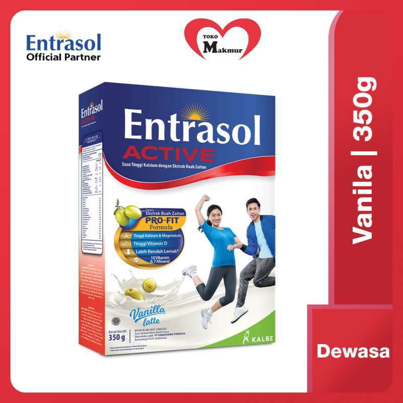 Jual Kalbe Entrasol Active Vanila Susu Dewasa [360 G] Di Seller Toko ...