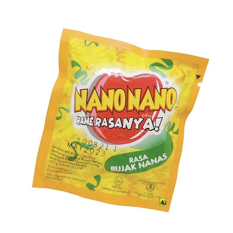 Jual NANO NANO Permen Rasa RUJAK NANAS - 1 sachet isi 5 butir di Seller ...