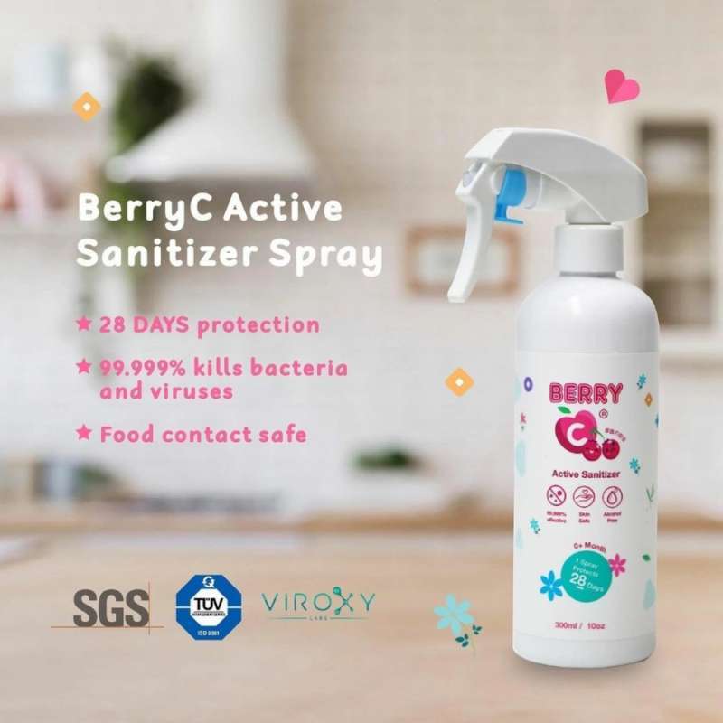 Promo BerryC Active Sanitizer Water Non Alcohol [300 mL] Diskon 9% di ...