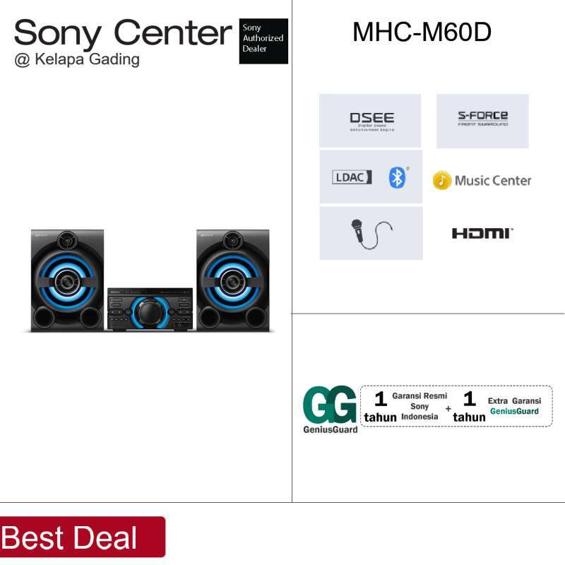 Jual Sony Center Jakarta - SONY MHC-M60D Black Speaker High Power Audio ...