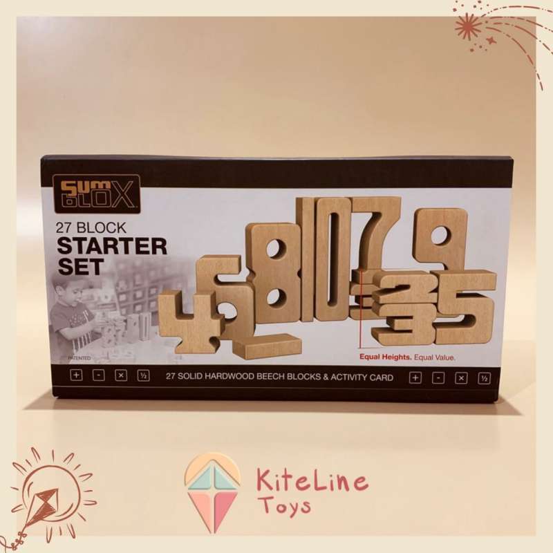 Jual Sumblox Starter Set 27 Pieces Wooden Number Math Building Blocks ...