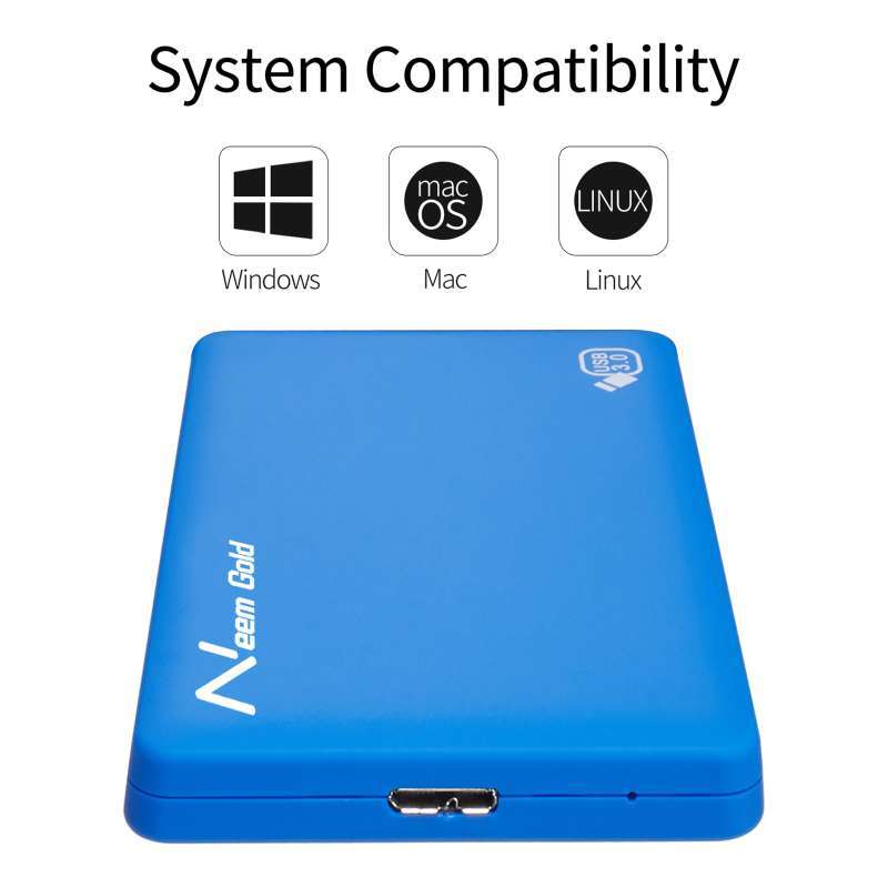 Promo High Speed External Portable USB Hard Drive HDD for Laptops Blue ...