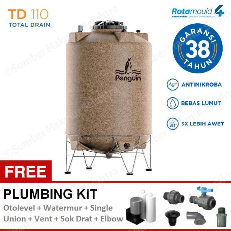 Promo Penguin Td 110 Total Drain Tangki / Tandon / Toren Air [1050 ...
