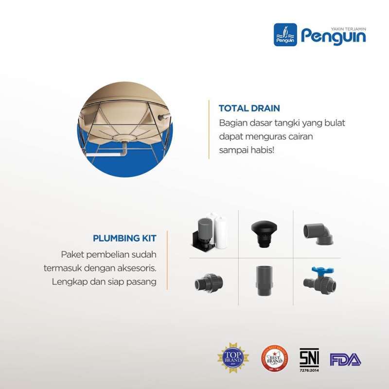 Promo Penguin Td 110 Total Drain Tangki / Tandon / Toren Air [1050 ...