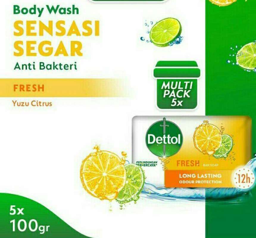 Jual Dettol Fresh Anti-Bakteri Sabun Mandi [105 g/5 pcs] di Seller THE ...