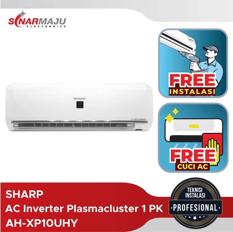 Jual AC Inverter Plasmacluster Sharp 1 PK AH-XP10UHY / AHXP10UHY Free Instalasi + Cuci AC di ...