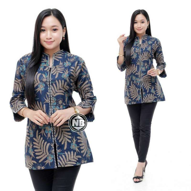 Contoh Model Blouse Batik Wanita 20+ Ide Blus Batik | Pakaian Wanita,