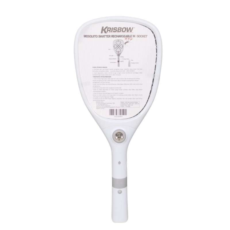 Jual Krisbow Rechargeable Battery with Lamp Raket Nyamuk - Putih di ...