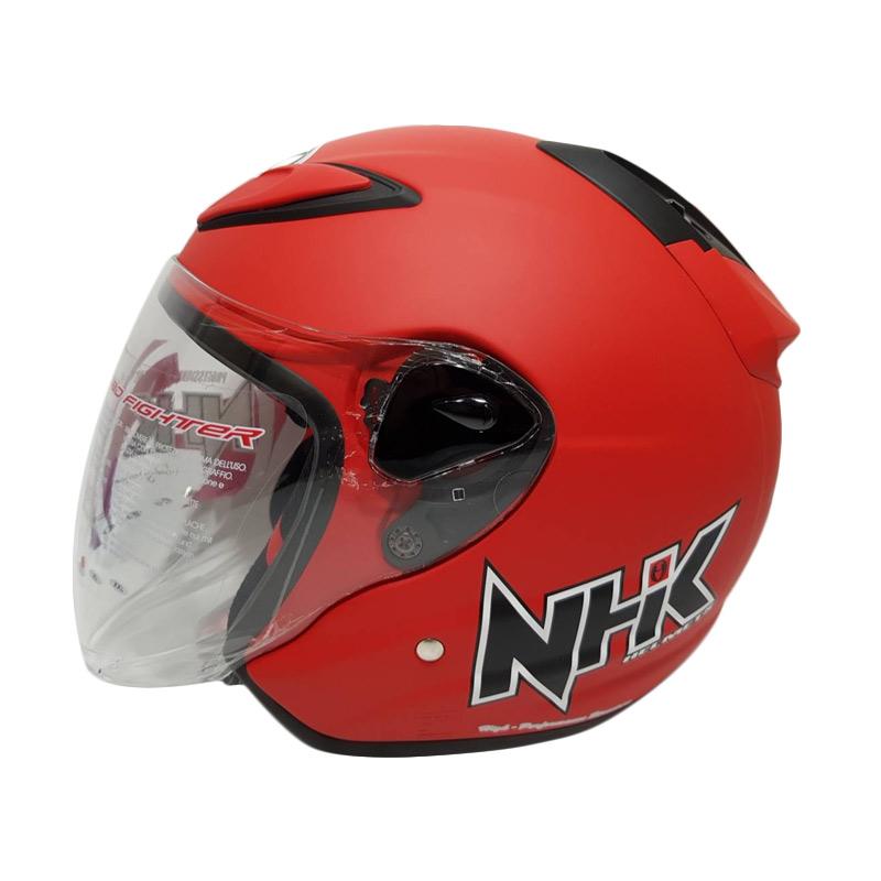 Jual NHK R6 Solid Helm Half Face - Red Dop di Seller Central Helm ...
