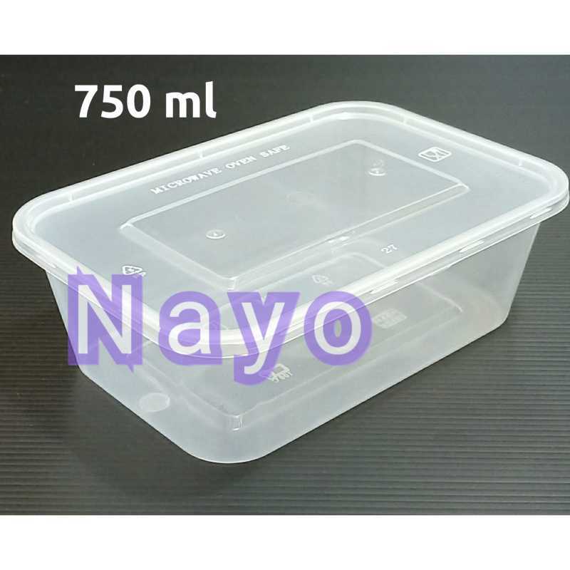 Promo OEM Thinwall Kotak Plastik [750 mL/ 25 pcs] - 02 Transparant ...