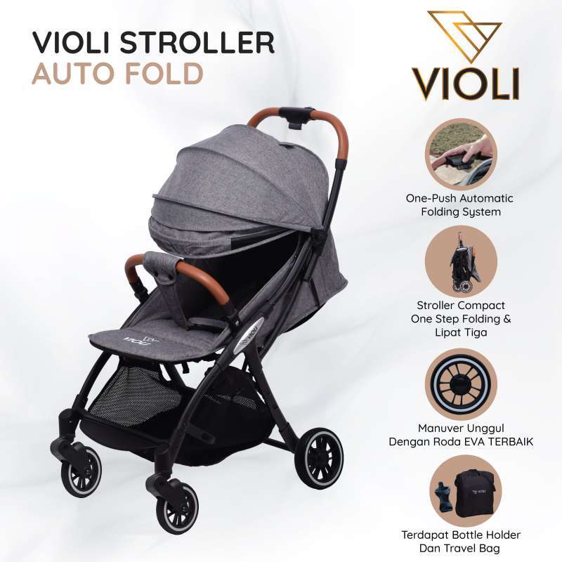 Jual Violi Auto Fold Stroller Kereta Dorong Bayi [Cabin Size] di Seller ...