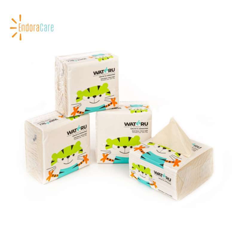 Jual Wateru Premium Bamboo Table Pop Up Tissue [150 Sheets/ 2 ply] di ...