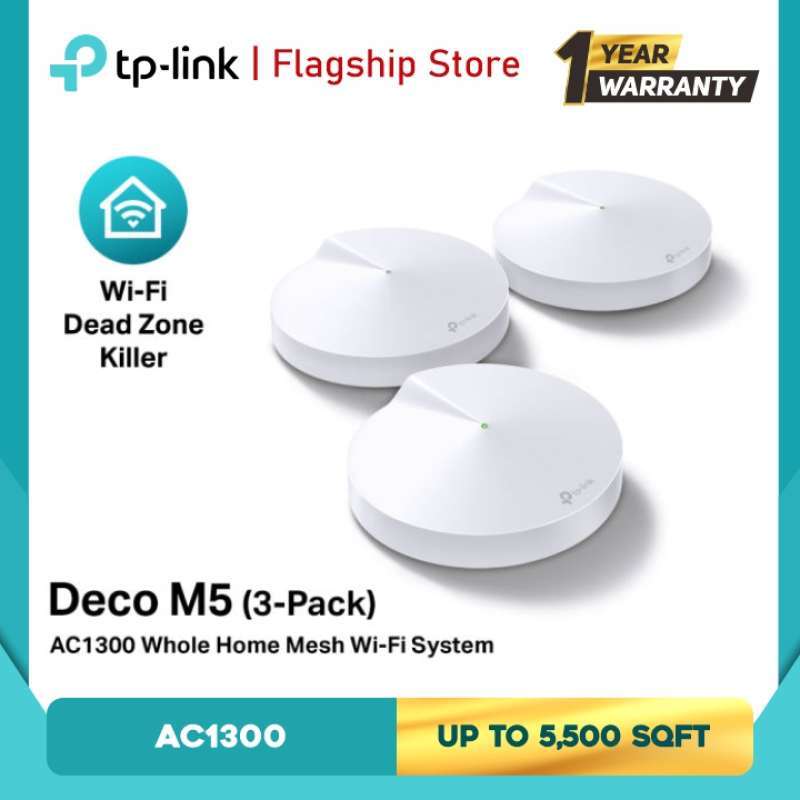 Promo TP-LINK AC1300 Deco M5 Whole-Home Wi-Fi System router[3 Pack ...