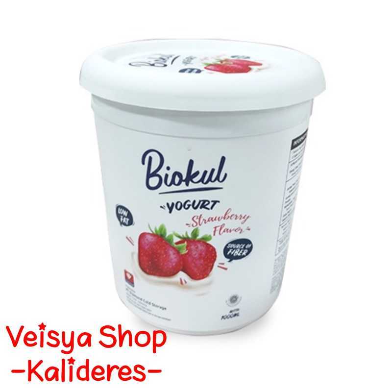 Promo SAMEDAY / INSTAN Yogurt Biokul Stirred Strawberry 1 Liter Diamond ...