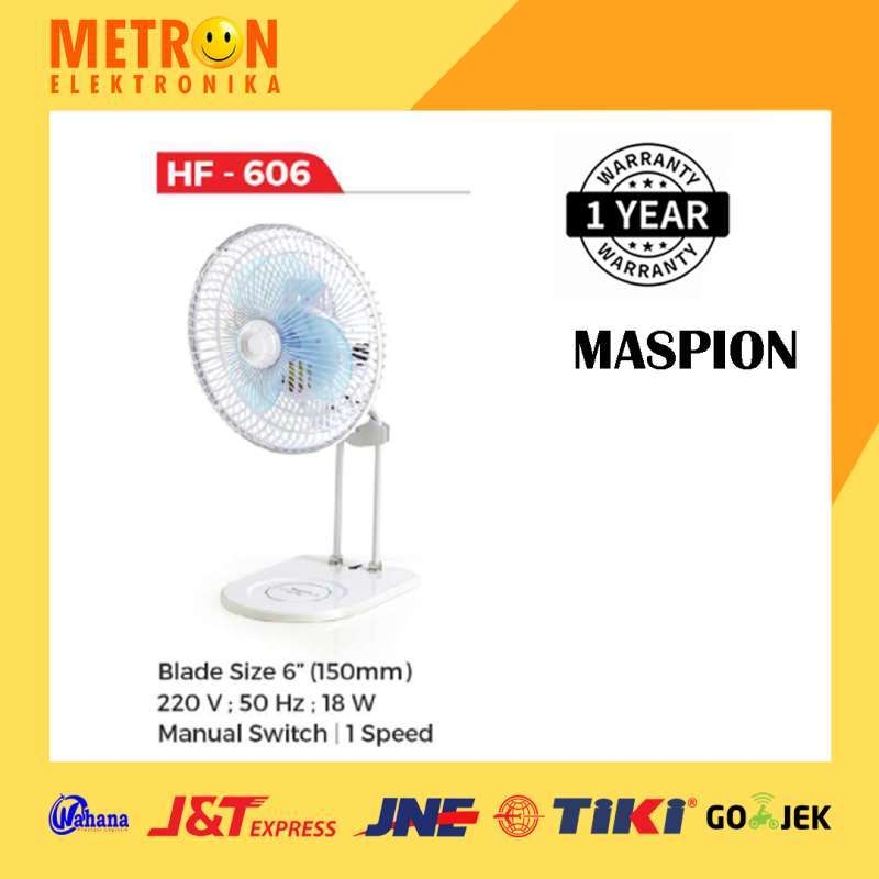 Jual MASPION HF 606 DESK FAN 6 INCH / KIPAS ANGIN MEJA HF606 di Seller ...
