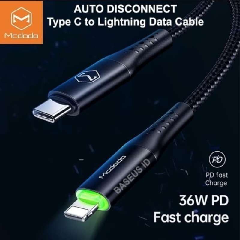 Jual Mcdodo CA-7360 Kabel Type C To Lightning Iphone Auto Power Off PD 36W - 1.2 METER New di ...