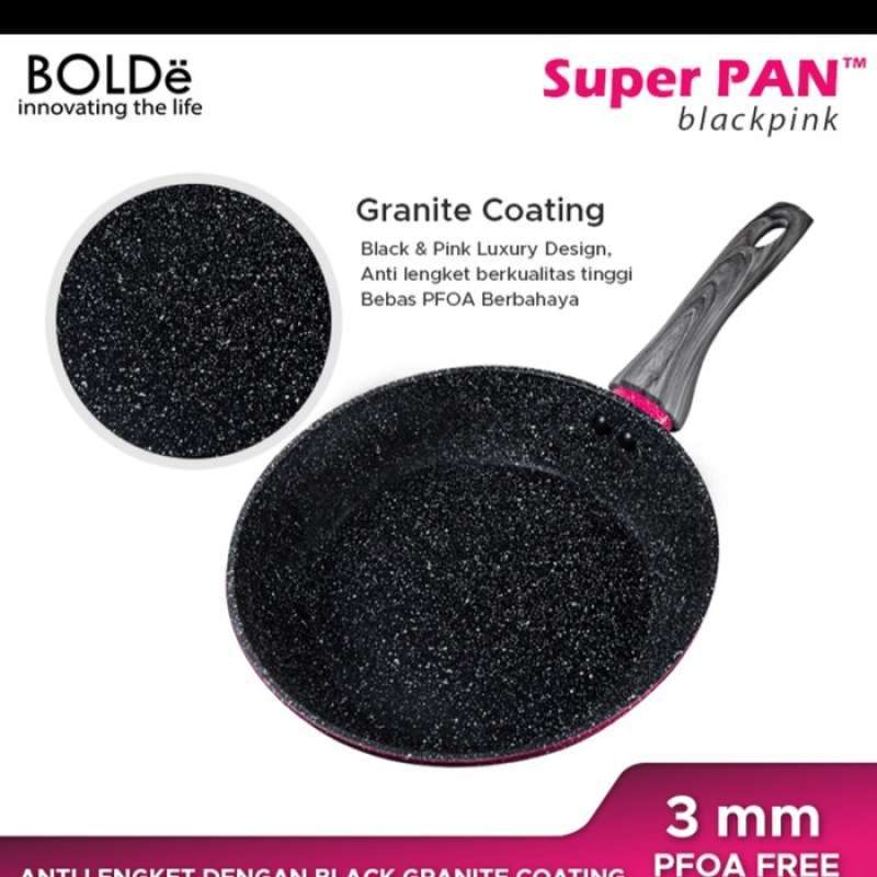 Promo Bolde Super Pan Panci Set Blackpink Fry Wok Fry Pan Granite Kuali ...