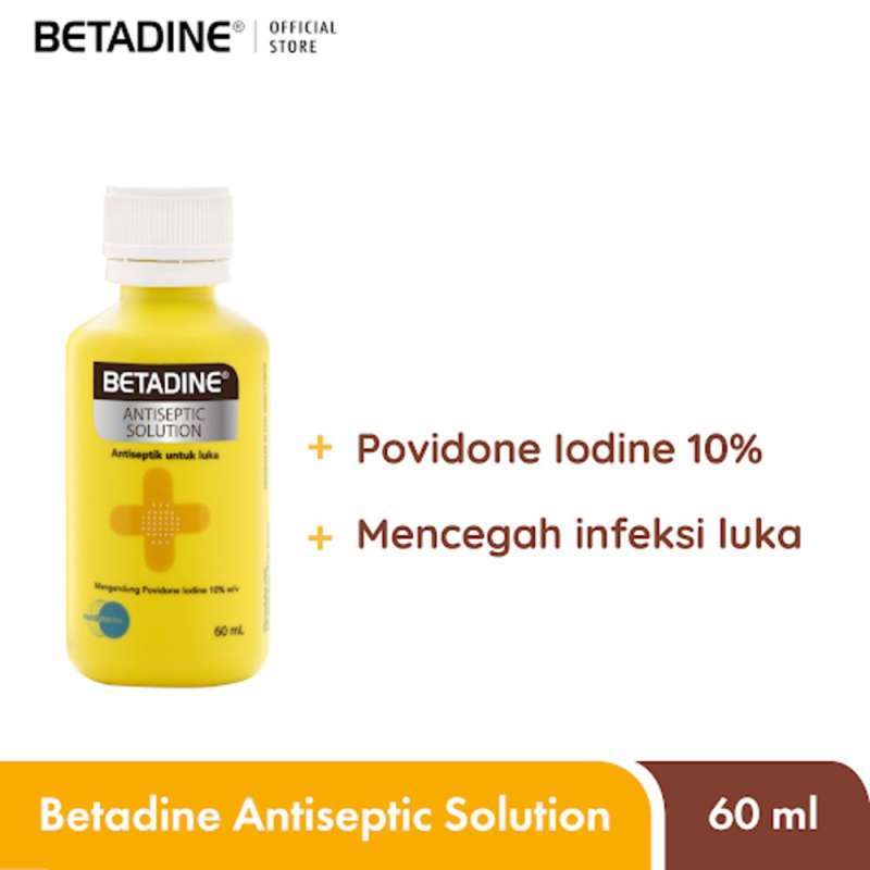 Jual Betadine Antiseptic Solution 60 ml 1 Botol di Seller Apotek ...