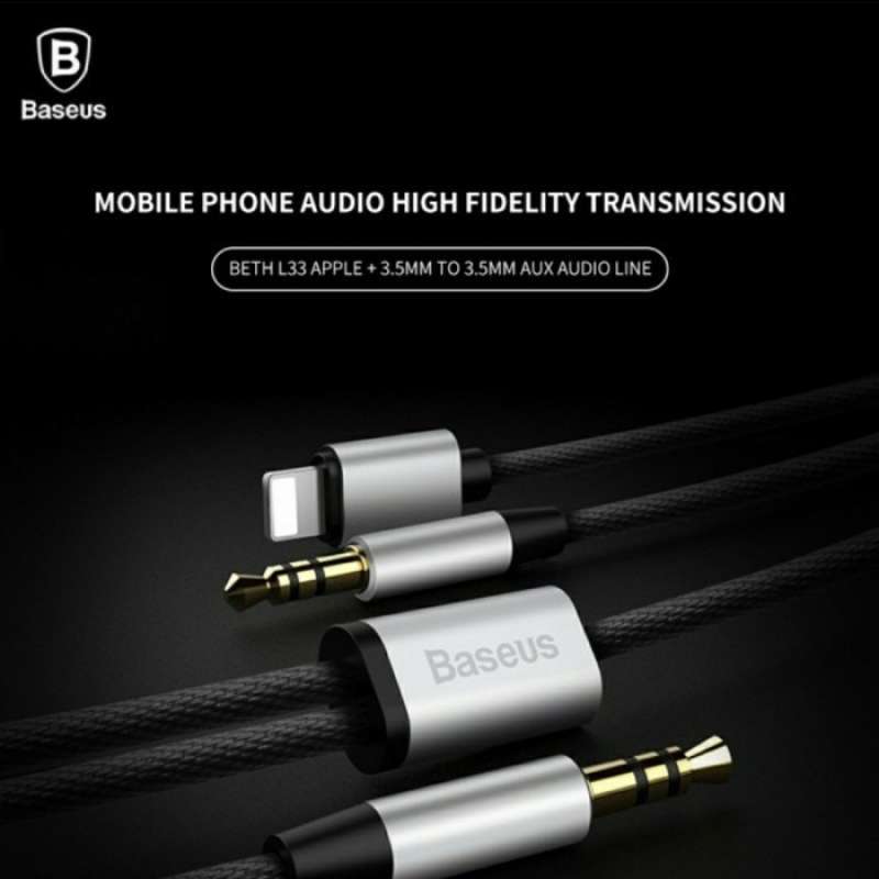 Jual Baseus Cable Lightning Iphone To Dual AUX Kabel Audio 3.5mm ...