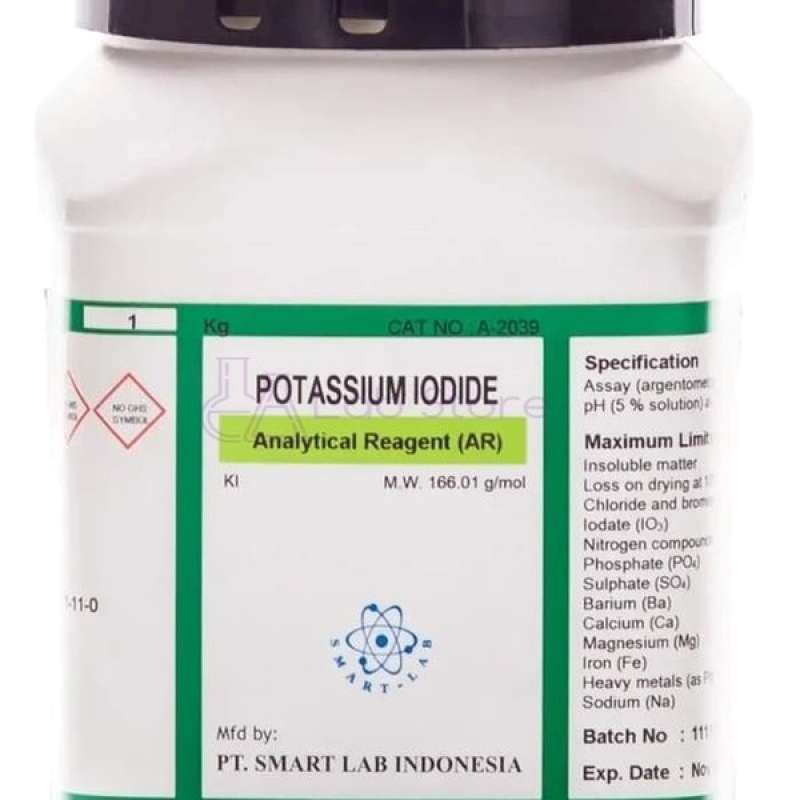 Jual Potassium Iodide Kalium Iodida KI (AR) 1 kg | Smartlab A-2039 di ...