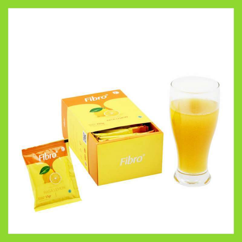 Jual FIBRO Minuman Serat Alami Rasa Lemon Detoks Diet Original Kemasan ...