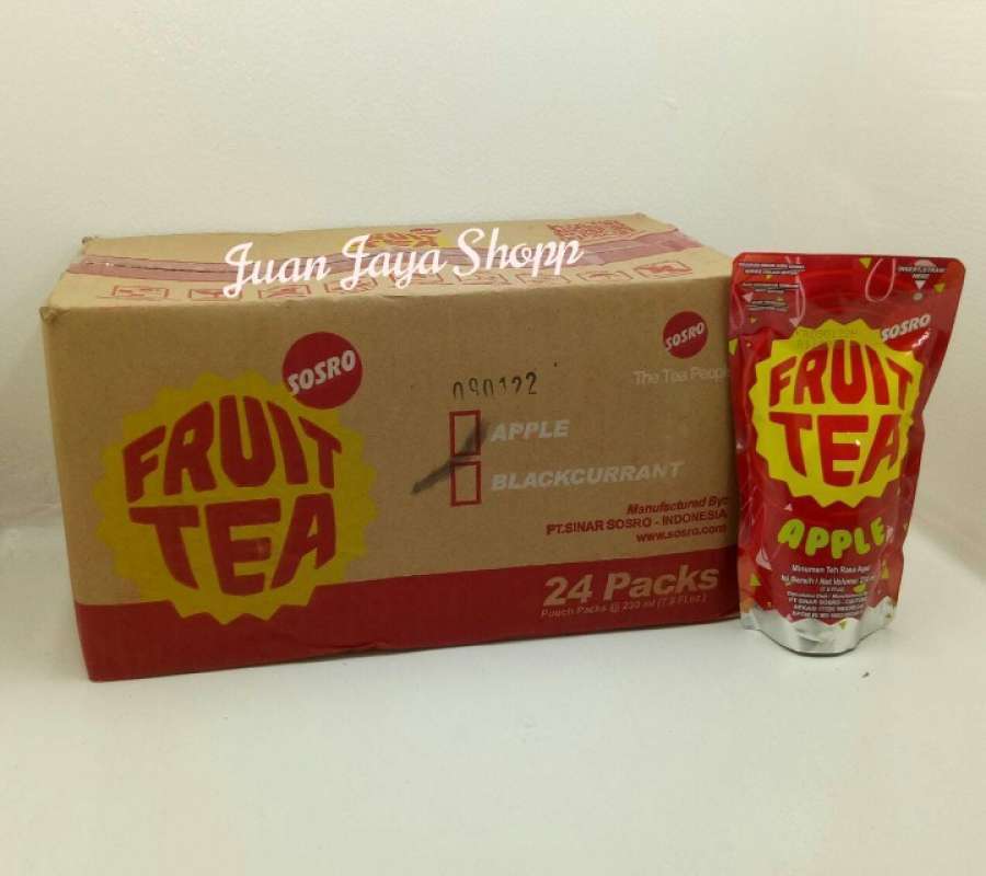 Jual 1 Karton - Fruit Tea Sosro Rasa Apel Minuman Teh [230 ml/24 pouch ...